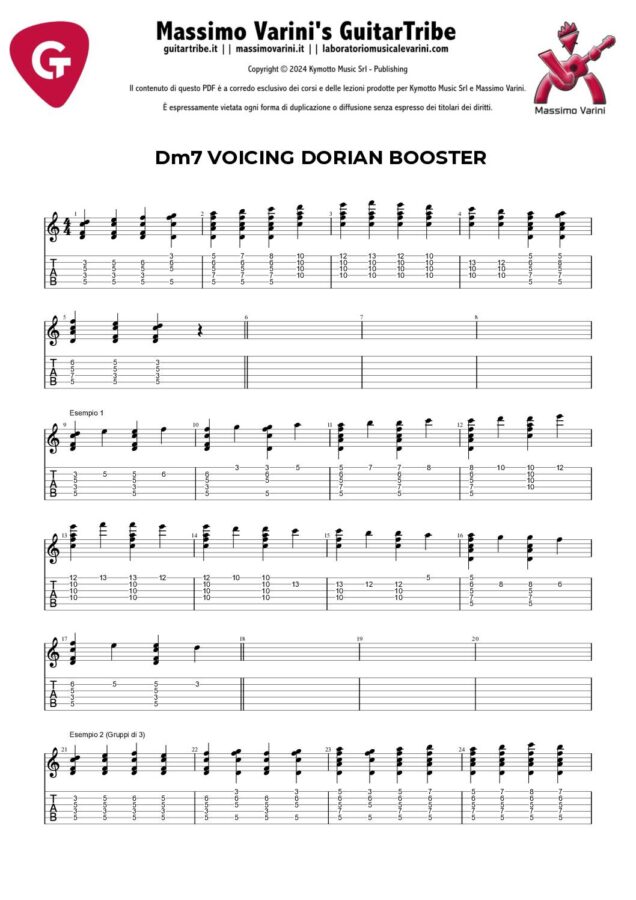 SUPERCHARGE YOUR CHORDS 5 – Dm7 Voicing dorian booster - Elia Garutti - Guitar Tribe